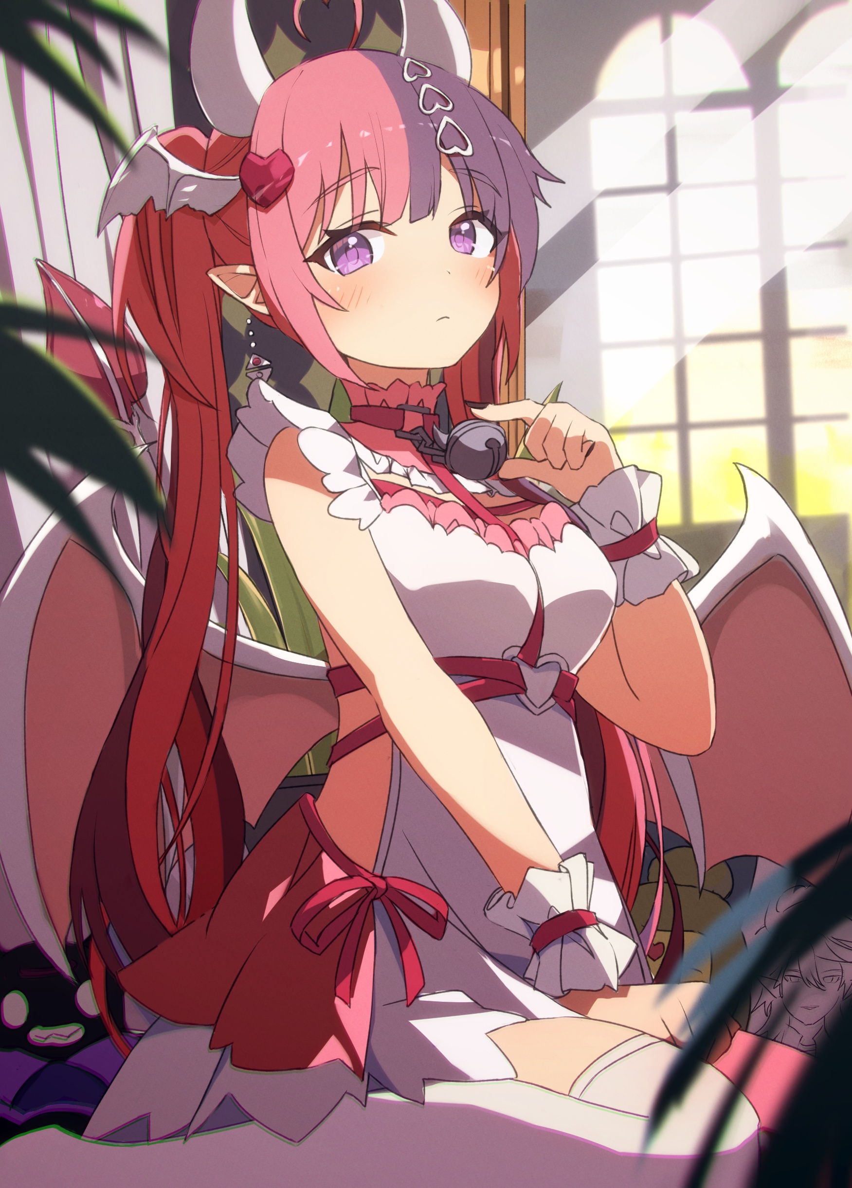 remini vshojo ironmouse devil horns pointy ears tail thighhighs wings | #1097690 | yande.re